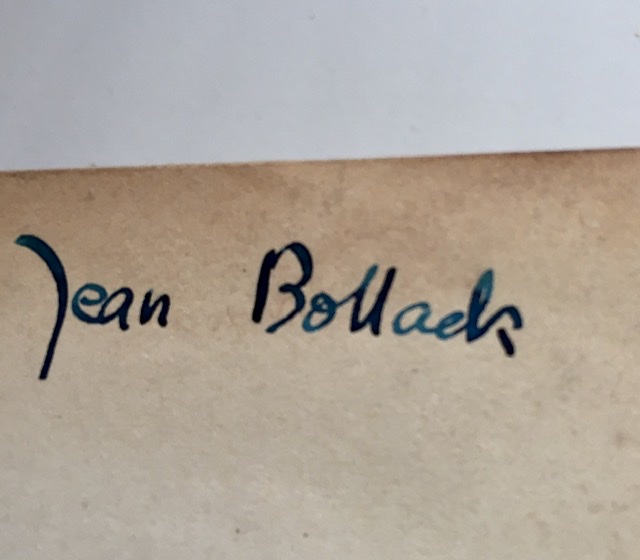 Don de la bibliothèque de Jean Bollack à la BSA | Insula